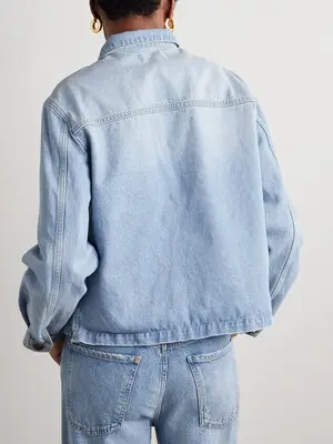LA LIGNE Val Cropped Denim Chore Jacket