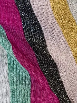 Missoni Striped Metallic Crochet-knit Triangle Bikini - Multi