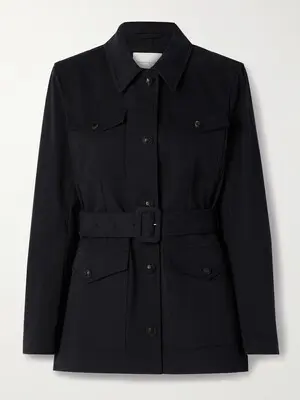 Veronica De Piante Amelia Belted Cotton-blend Jacket