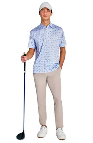 CON.STRUCT Regular Fit Fit Happy Hour Recycled Performance Golf Polo - Lt Blue