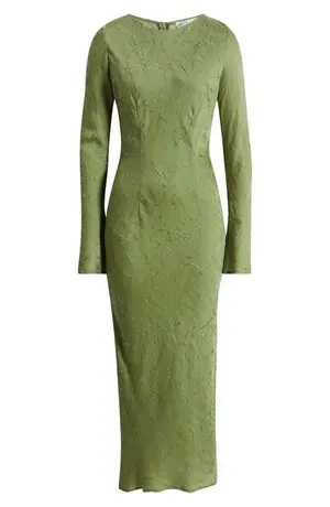 crepe olive green long sleeve dress reviews Hermie Silky Satin Maxi Dress Forest Green | Wedding Guest Dress | Maxi