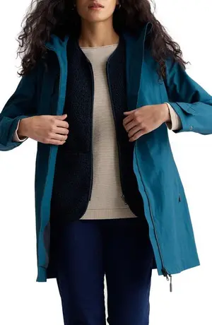 SEASALT CORNWALL Coverack Waterproof Organic Cotton Raincoat Raincloud