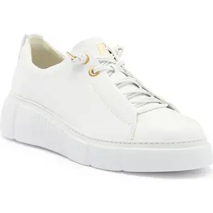 Paul Green Abbey Leather Sneakers - White Leather
