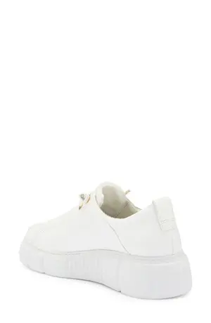 Paul Green Abbey Leather Sneakers - White Leather