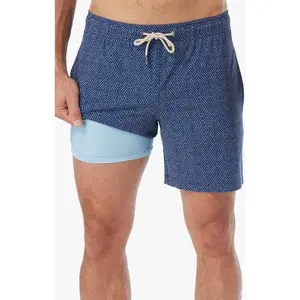 FAIR HARBOR Bayberry Water Repellent Swim Trunks - Navy Shibori (402)