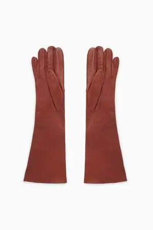 Ulla Johnson Laetitia Embellished Leather Gloves - Wenge