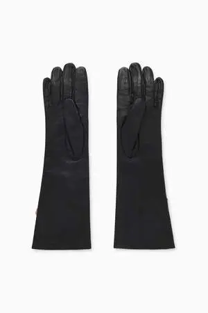 Ulla Johnson Laetitia Embellished Leather Gloves - Noir