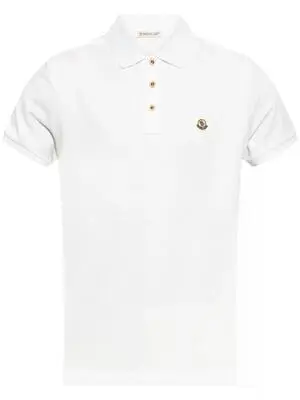 Moncler Logo-appliqué Polo Shirt - White