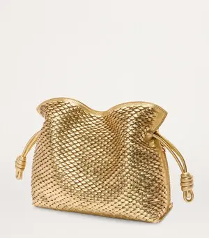 Loewe Medium Leather Scales Flamenco Clutch - Gold