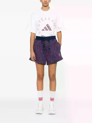 Adidas By Stella McCartney Printed Terry Shorts - Blue