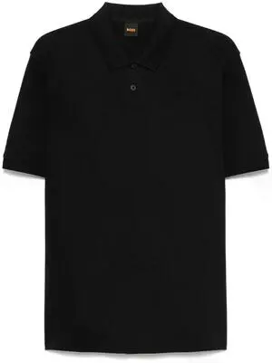 BOSS Logo-embroidered Polo Shirt - Black