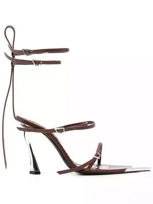 MUGLER 95mm Fang Sandals - Brown