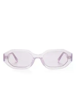 Attico X Linda Farrow Irene Geometric-frame Sunglasses - Purple
