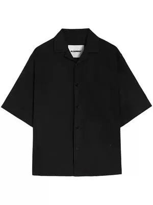 JIL SANDER Cotton Short-sleeve Shirt - Black