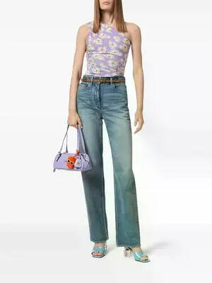 Versace Poppies Gathered Top