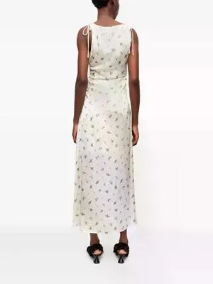 GANNI Floral-print Dress - White