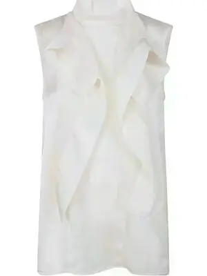 Sacai Ruffled Top - White