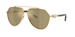 Dolce & Gabbana Sunglasses - Clear Mirror Real Yellow Gold