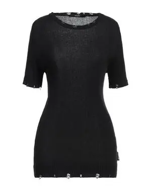 TAKESHY KUROSAWA Knitted Short Sleeve Top - Black
