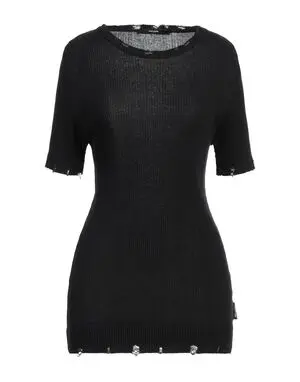 TAKESHY KUROSAWA Knitted Short Sleeve Top - Black