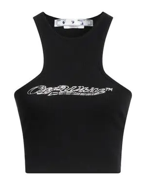 OFF-WHITE™ Ribbed Crop Top With Logo