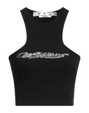 OFF-WHITE™ Ribbed Crop Top With Logo