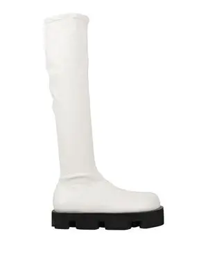 JIL SANDER Leather Flatform Boots - White