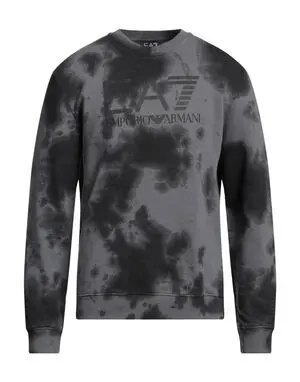 EA7 Cotton-elastane Tie-dyed Sweatshirt - Grey