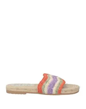 Manebí Raffia Espadrille Sandals - Orange