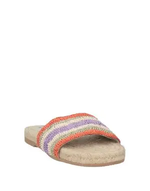Manebí Raffia Espadrille Sandals - Orange