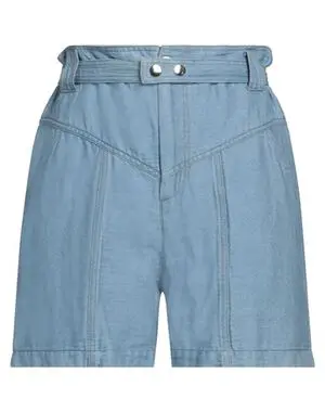 Isabel Marant Étoile Denim Shorts In Cotton And Linen