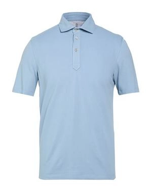 Brunello Cucinelli Polo Shirt Light Size Cotton - Blue