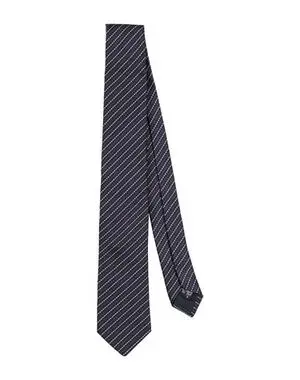 Giorgio Armani GIORGIO ARMANI Striped Twill Necktie Navy