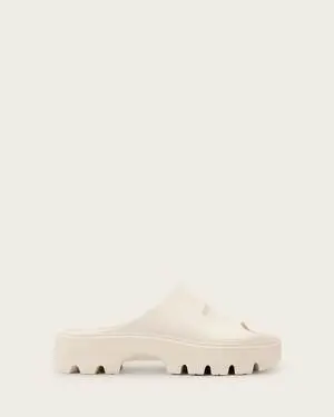 ALLSAINTS Eclipse Flatform Sliders - Chalk White