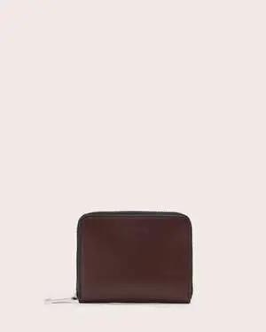 ALLSAINTS Lena Leather Zip Wallet - Red