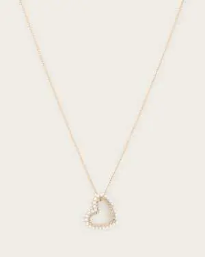 ALLSAINTS Vida Heart Embellished Necklace
