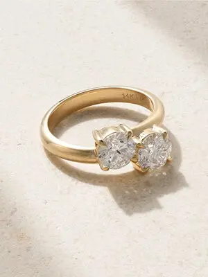STONE AND STRAND Toi Et Moi 14-karat Laboratory-grown Diamond Ring - Gold
