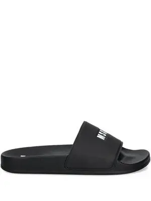 MSGM Logo-embossed Slides - Black