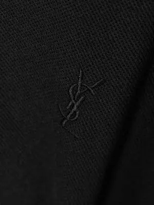 Saint Laurent Embroidered Cotton-blend Piqué Polo Shirt
