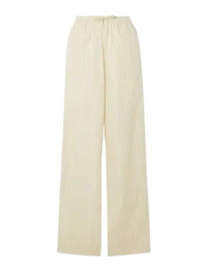 Loulou De Saison Sero Striped Cotton-poplin Pants - Ivory