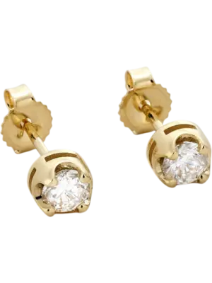 JENNIFER MEYER Small Illusion 18-karat Diamond Stud Earrings - Gold