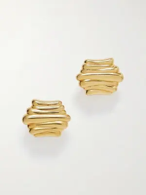 Khaite Crema -plated Earrings - Gold