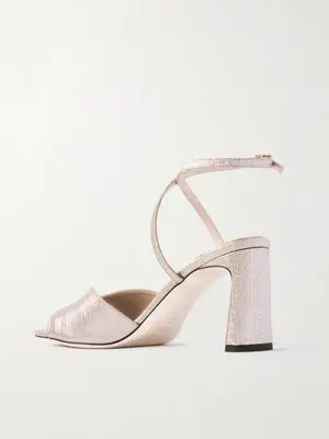 JIMMY CHOO Karli 75 Lurex Sandals - Pink