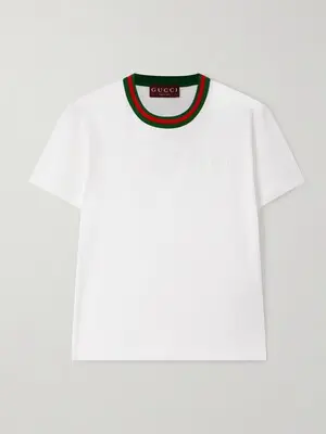 Gucci Striped Cotton-jersey T-shirt