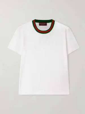 Gucci Striped Cotton-jersey T-shirt