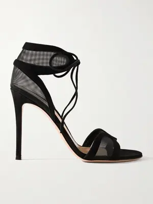 Suede-trimmed Sandals