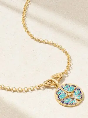 FOUNDRAE Reverie Sister Hook Belcher Chain Necklace - Blue