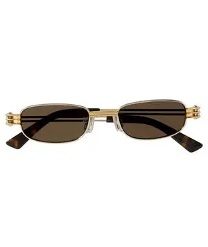 Bottega Veneta Rectangle-frame Sunglasses - Silver
