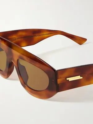 Bottega Veneta Aviator-style Sunglasses - Tortoiseshell