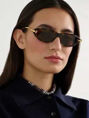 Bottega Veneta Knot Cat-eye Sunglasses - Tortoiseshell